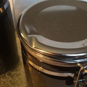 Alco | Kitchen | Vintage Alco Black Canisters With Silver Lids And ...